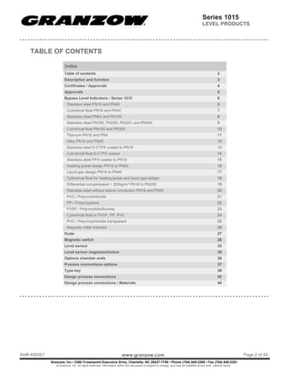 Granzow Magnetic Level Indicator for Industrial Process Measurement | PDF | Physics | Science