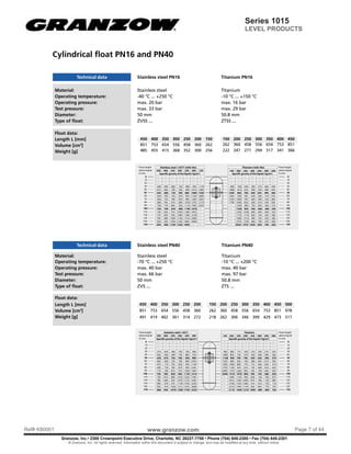 Granzow Magnetic Level Indicator for Industrial Process Measurement | PDF | Physics | Science