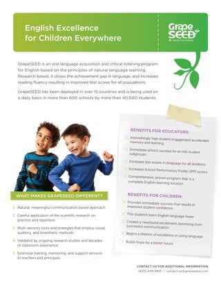 GrapeSEED English Learning Program Flyer | PDF