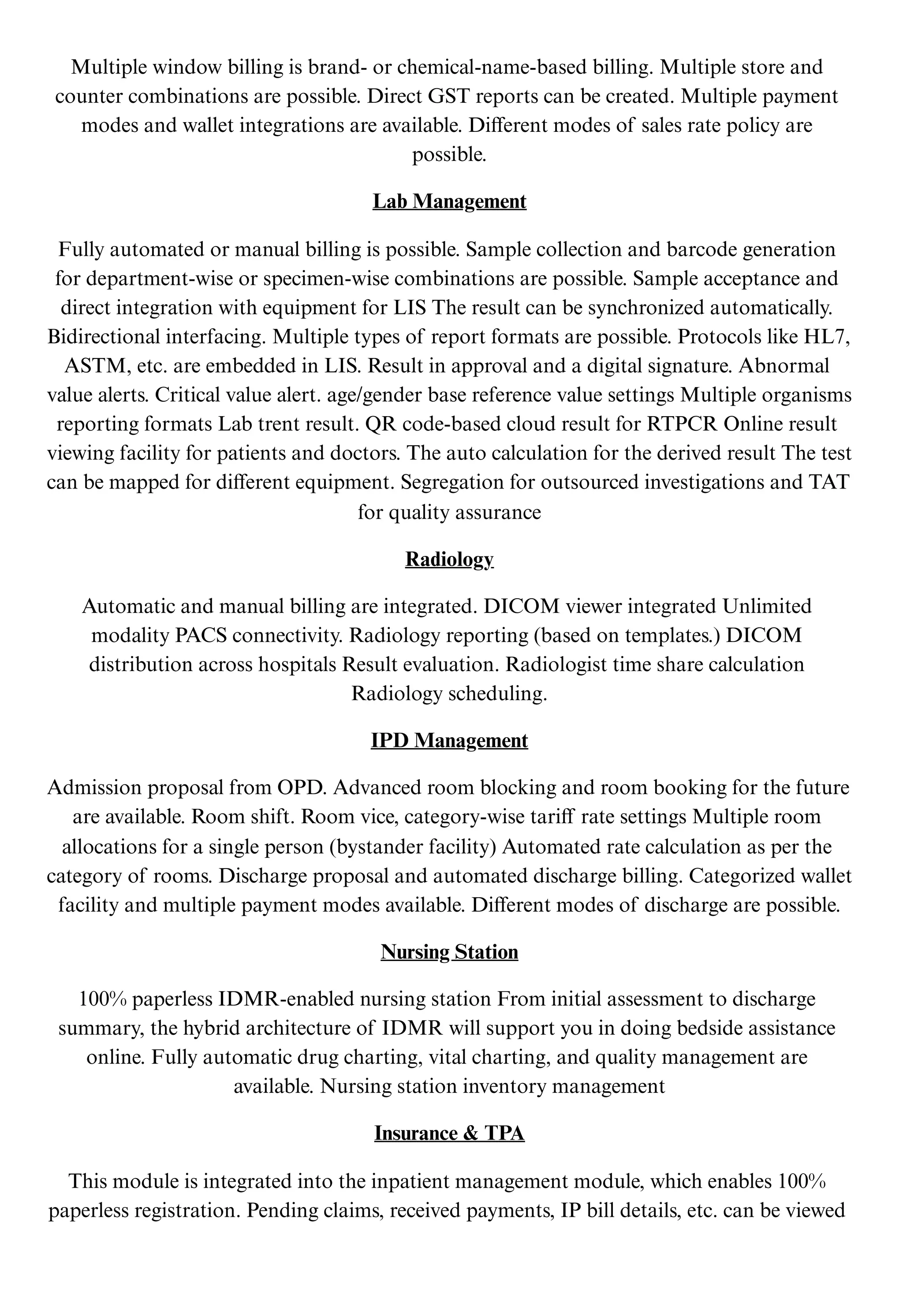Grapes HMS | Grapes IDMR | Healthcare Management System | PDF