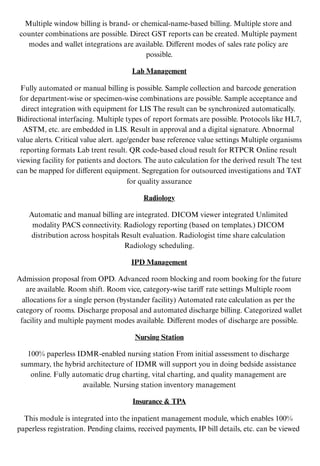 Grapes HMS | Grapes IDMR | Healthcare Management System | PDF