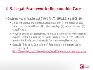 Consequences of Non-Compliance with U.S. Import Laws and Regulations | PDF