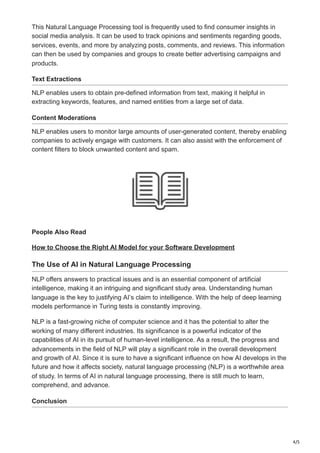 Role of Natural Language Processing in AI - Overview | PDF