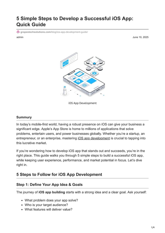 iOS App Development Guide: Build Success in 5 Steps | PDF