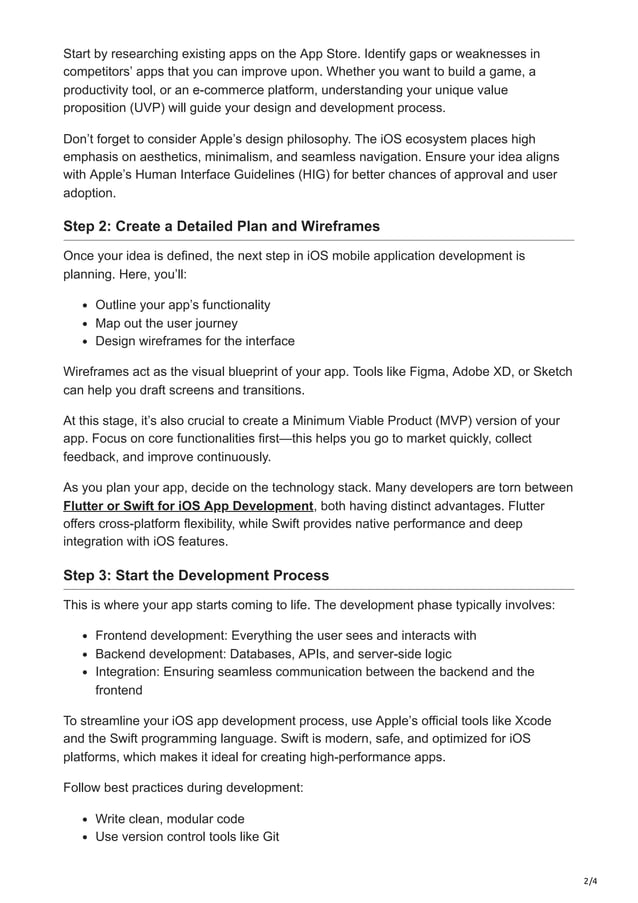 iOS App Development Guide: Build Success in 5 Steps | PDF