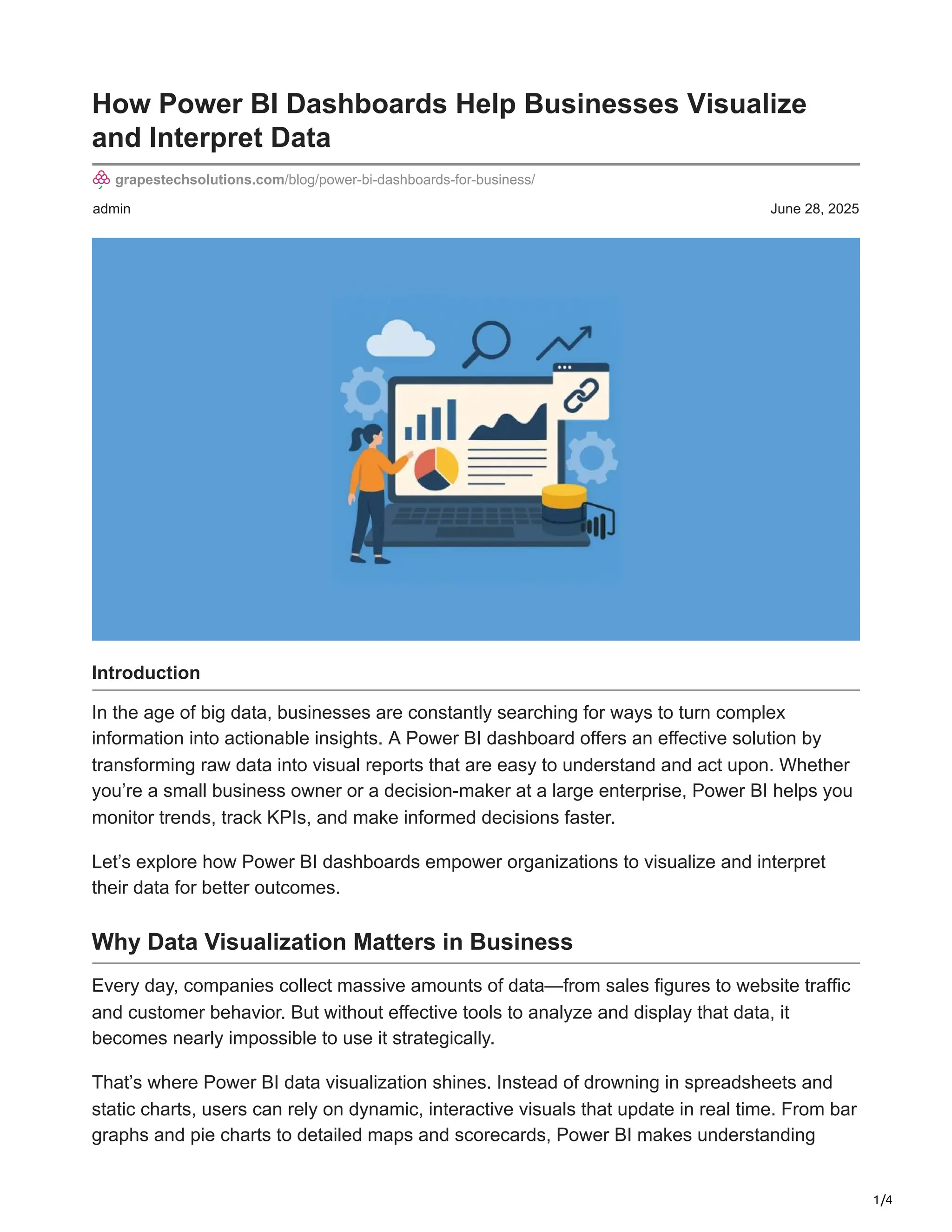 How Power BI Dashboards Help Businesses Visualize and Interpret Data | PDF