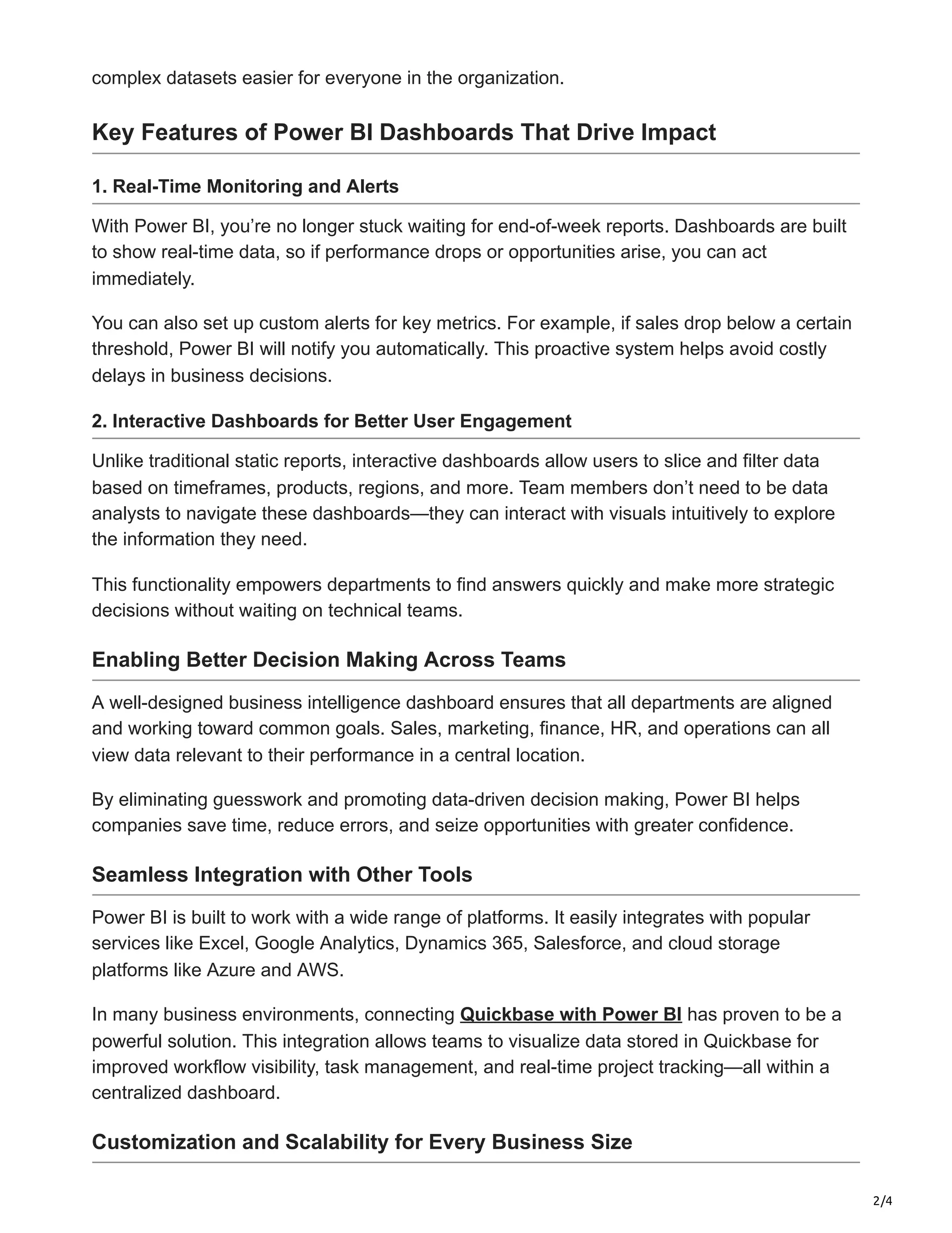 How Power BI Dashboards Help Businesses Visualize and Interpret Data | PDF