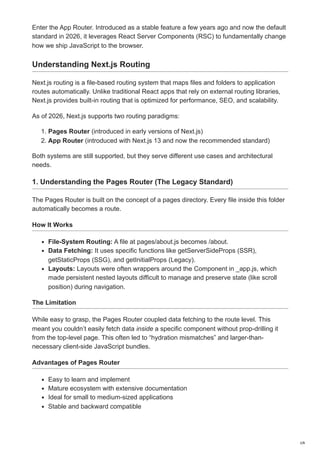 Next.js Routing Explained: App Router vs Page Router 2026 | PDF