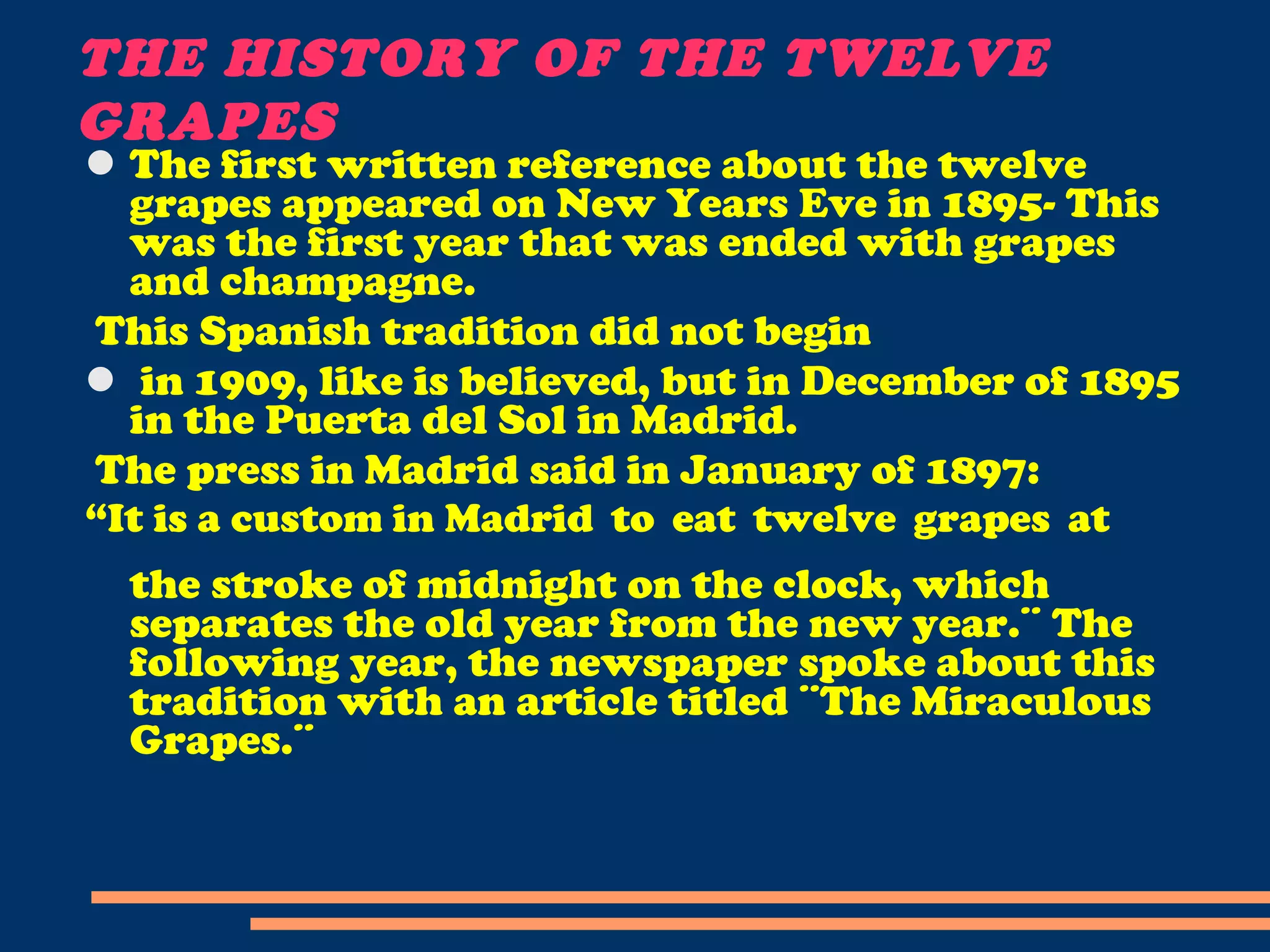Grapes tradition | PPT