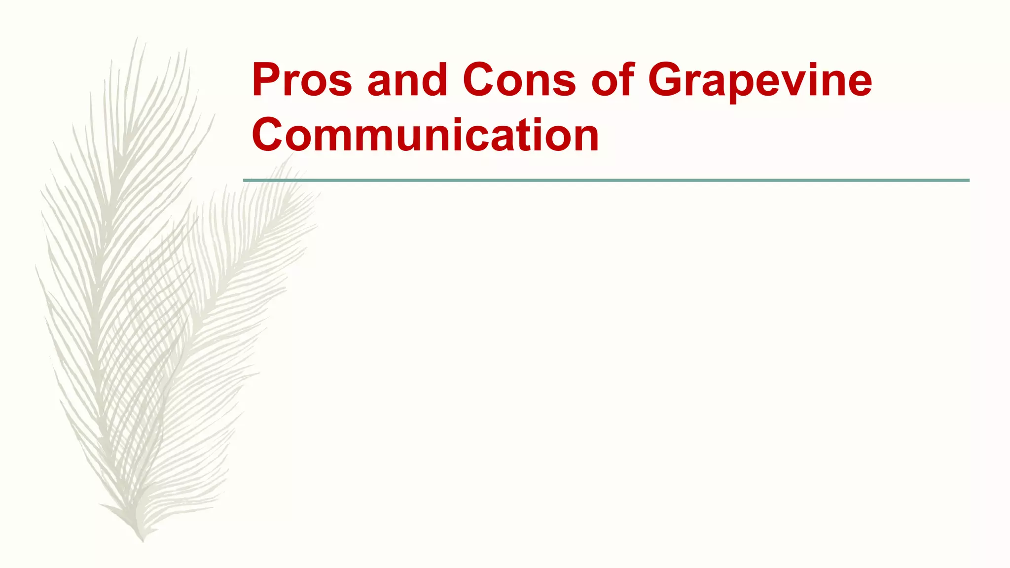 Informal Communication-Grapevine | PPTX