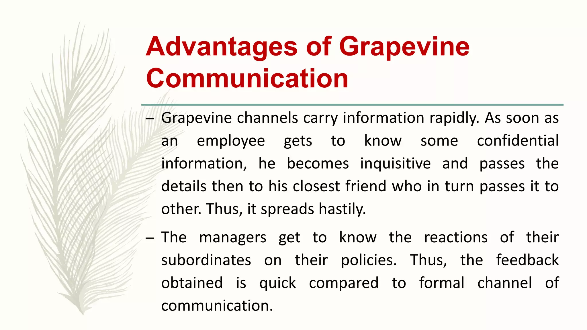 Informal Communication-Grapevine | PPTX