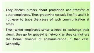Informal Communication-Grapevine | PPTX