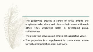 Informal Communication-Grapevine | PPTX