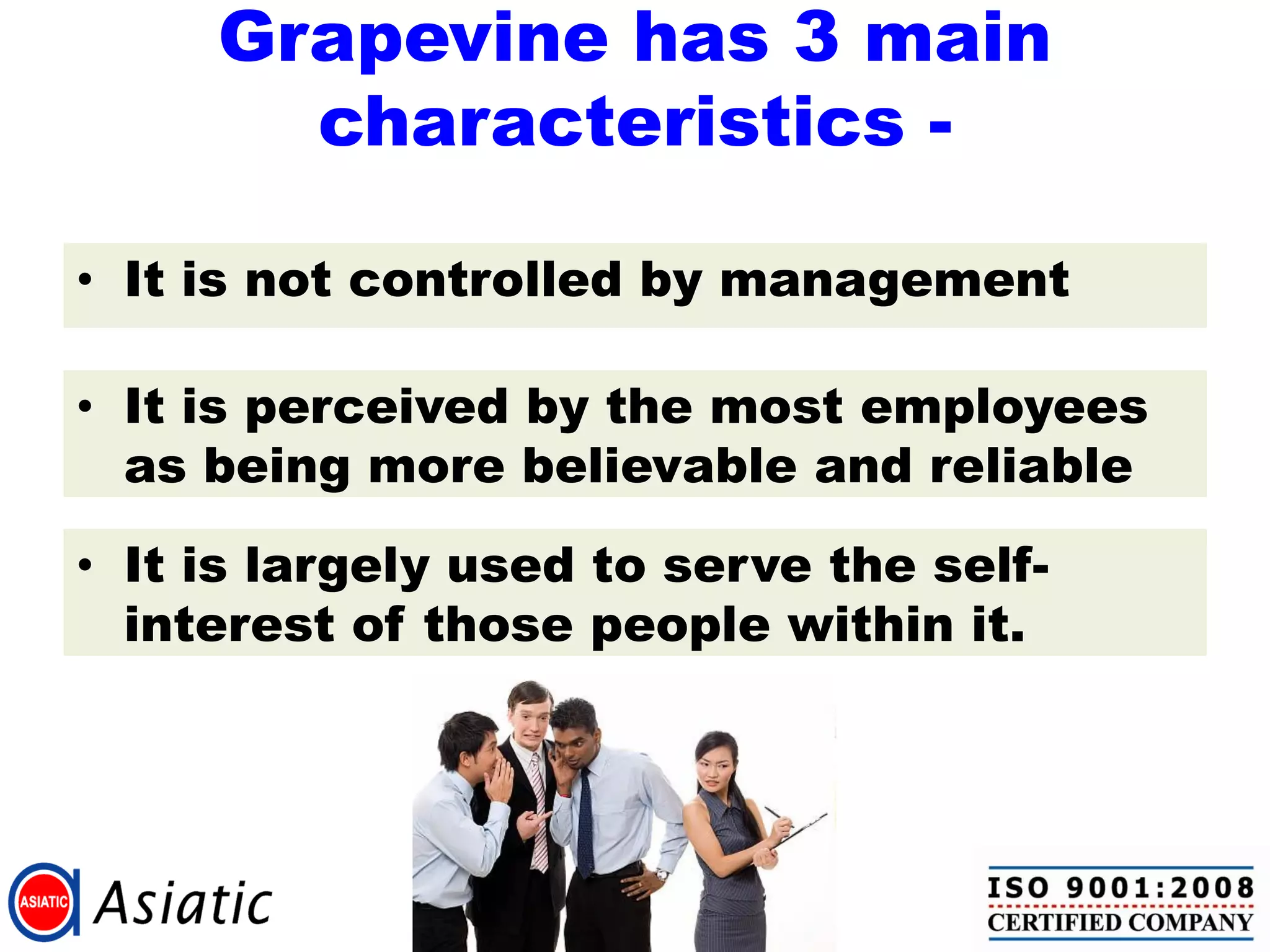 Grapevine communications for first line manager | PDF