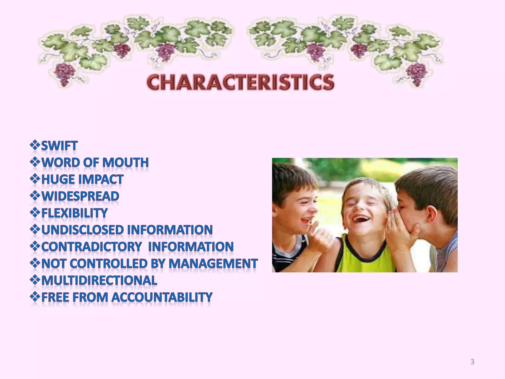 Grapevine Communication of Business | PPTX