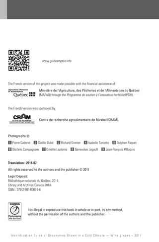 Identification guide of Grapevines Grown in a Cold Climate – Wine ...