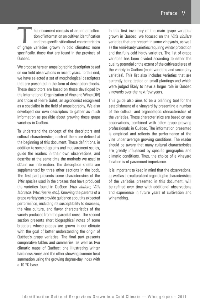 Identification guide of Grapevines Grown in a Cold Climate – Wine ...