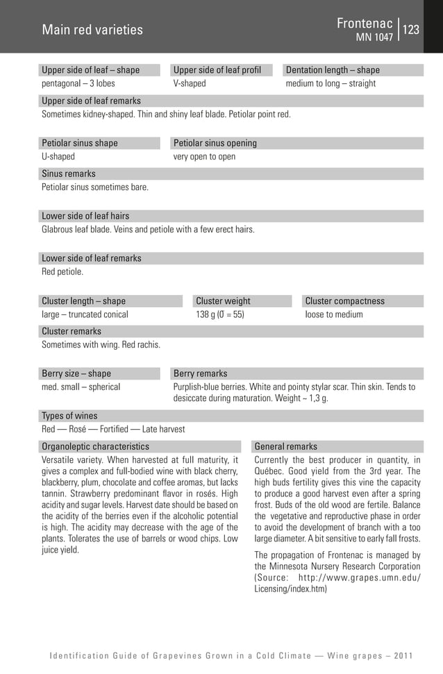 Identification guide of Grapevines Grown in a Cold Climate – Wine ...
