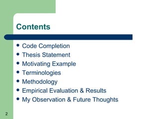 Graph-Based Code Completion | PPT