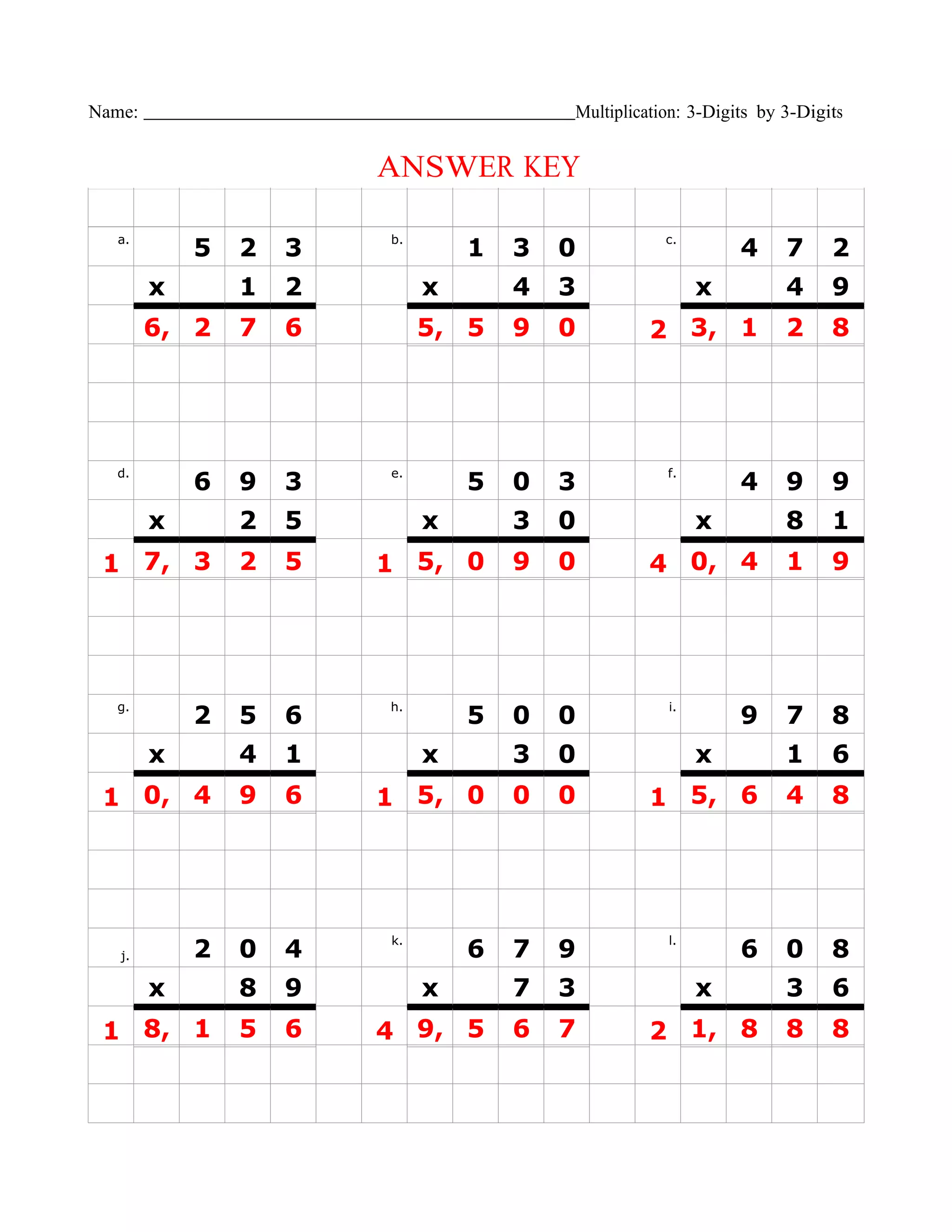 Graph multiplication-3dig2dig | DOC