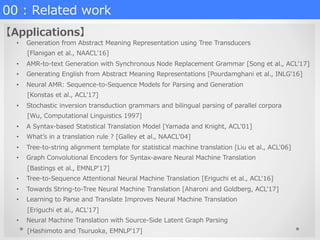 Graph-to-Sequence Learning using Gated Graph Neural Networks. [ACL'18] 論文紹介 | PPT