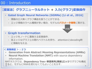 Graph-to-Sequence Learning using Gated Graph Neural Networks. [ACL'18] 論文紹介 | PPT