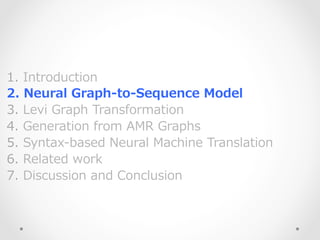 Graph-to-Sequence Learning using Gated Graph Neural Networks. [ACL'18] 論文紹介 | PPT
