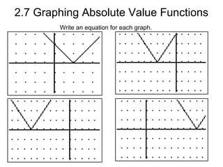 Graphing Absolute Value | PPT