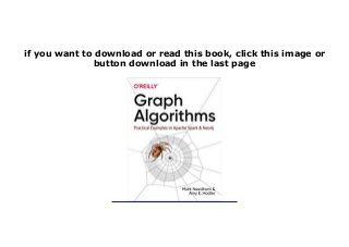 [P.D.F.] LIBRARY Graph Algorithms Practical Examples in Apache Spark and Neo4j '[Full_Books]'