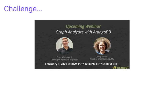 Graph Analytics with ArangoDB | PPT