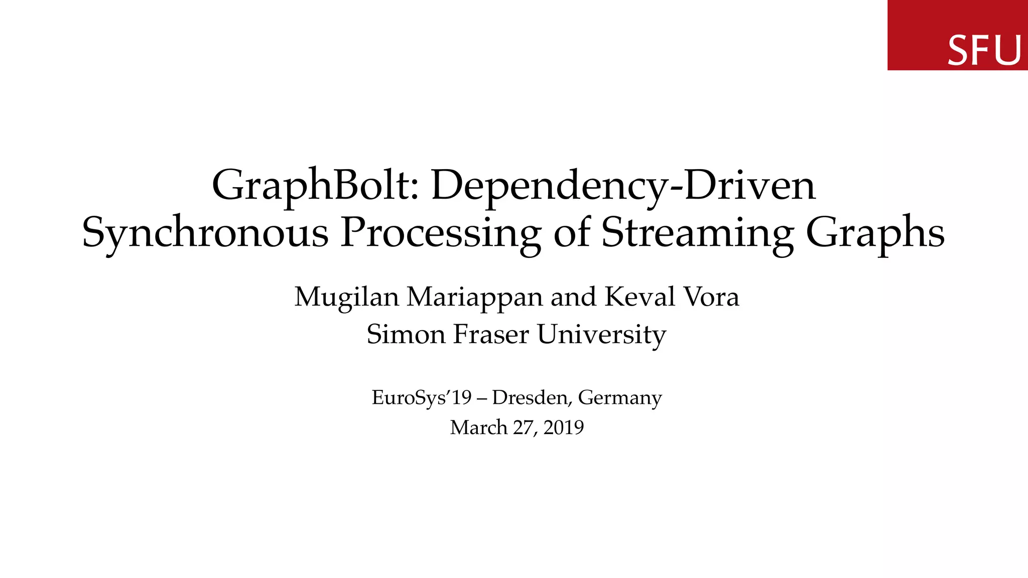 GraphBolt: Dependency-Driven Synchronous Processing of Streaming Graphs | PDF