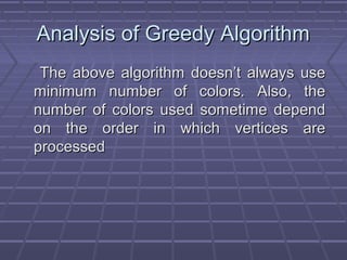 Graph Coloring : Greedy Algorithm & Welsh Powell Algorithm | PPT