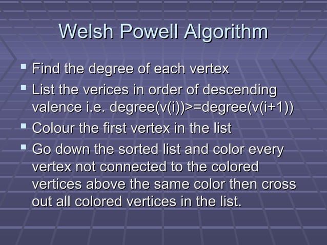 Graph Coloring : Greedy Algorithm & Welsh Powell Algorithm | PPT