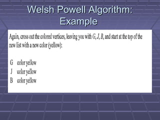 Graph Coloring : Greedy Algorithm & Welsh Powell Algorithm | PPT