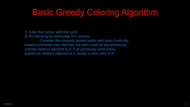Graph Coloring Algorithmpptx