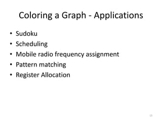 Graph coloring and_applications | PPTX