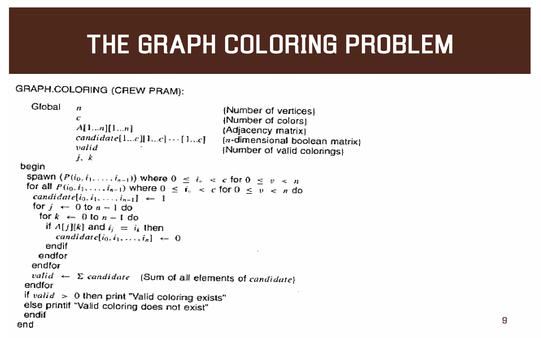 Parallel Algorithm For Graph Coloring Ppt