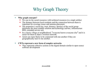 Graph Theoretic Model for Community Wireless Networks | PPT