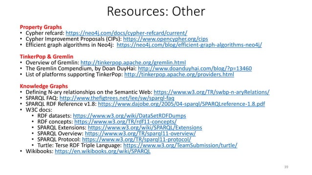 Graph Database Query Languages | PPT