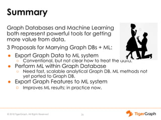 Graph Databases and Machine Learning | November 2018 | PPT