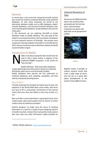 Graph databases and OrientDB | PDF