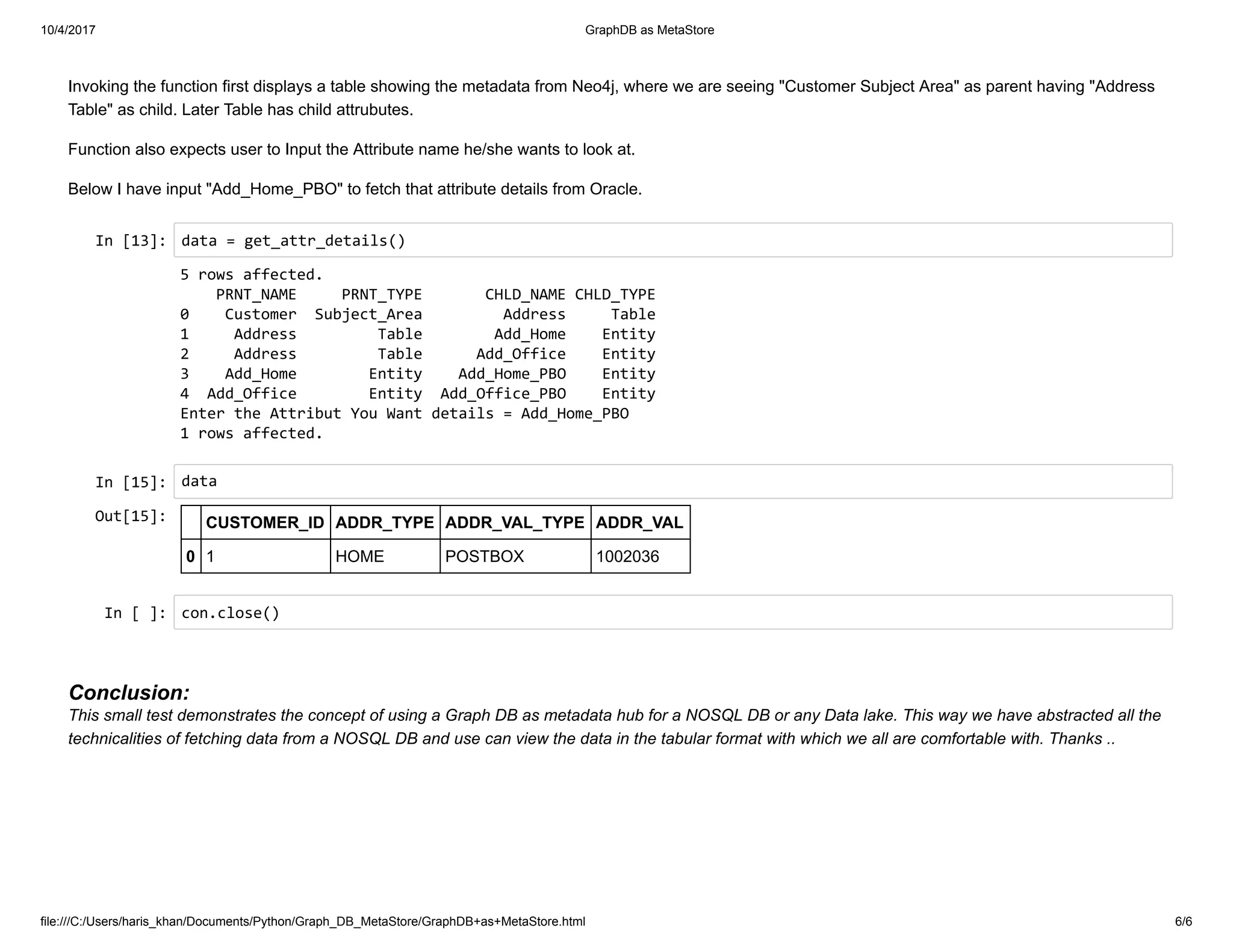 Graph db as metastore | PPT