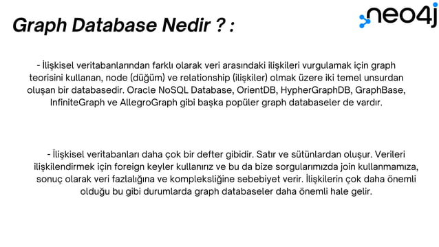 GraphDb ve Neo4j Teknolojilerinin Yüzeysel Anlatımı | PPT