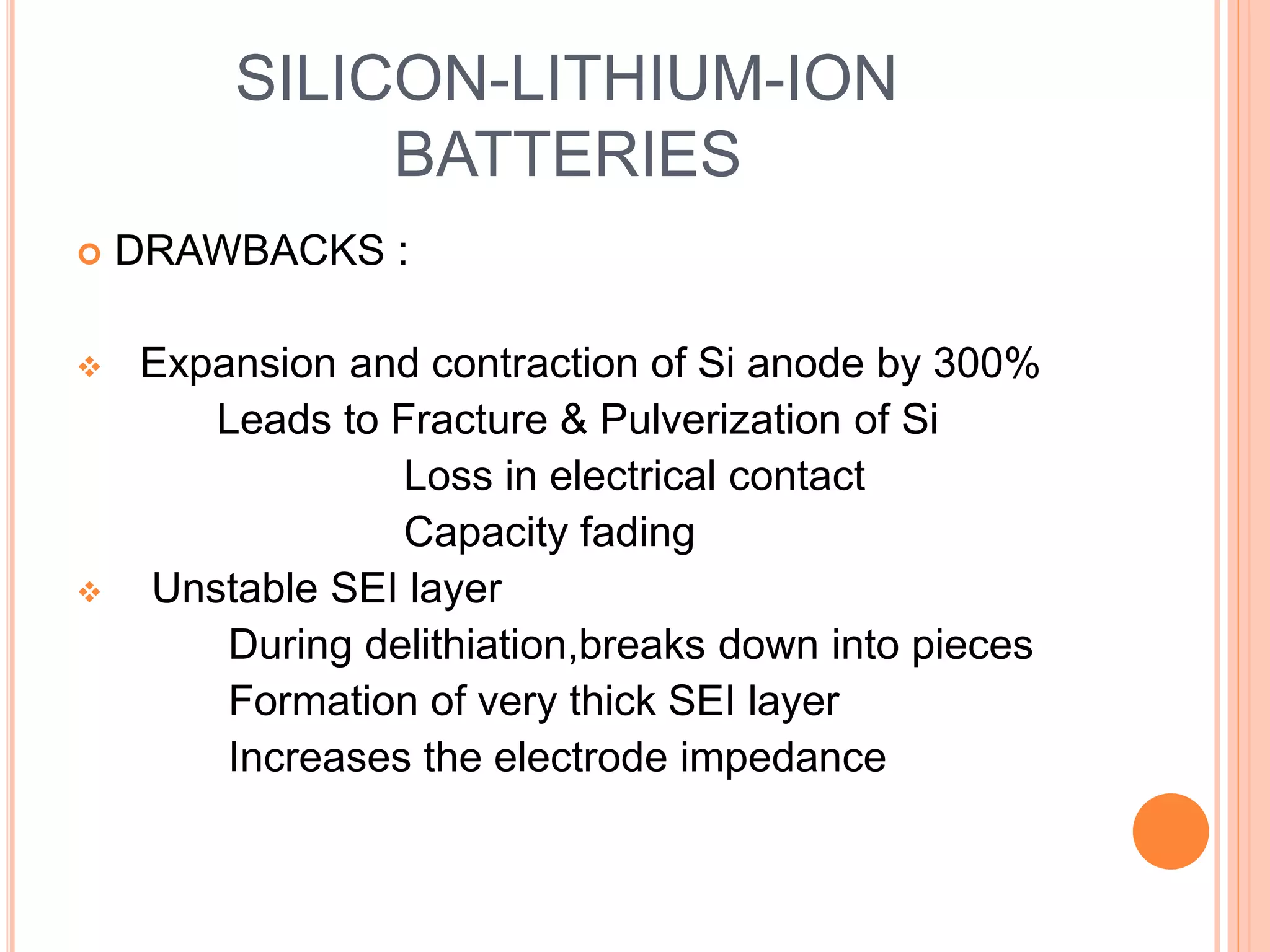 Graphene caged silicon-lithium-ion batteries in smartphones | PPT