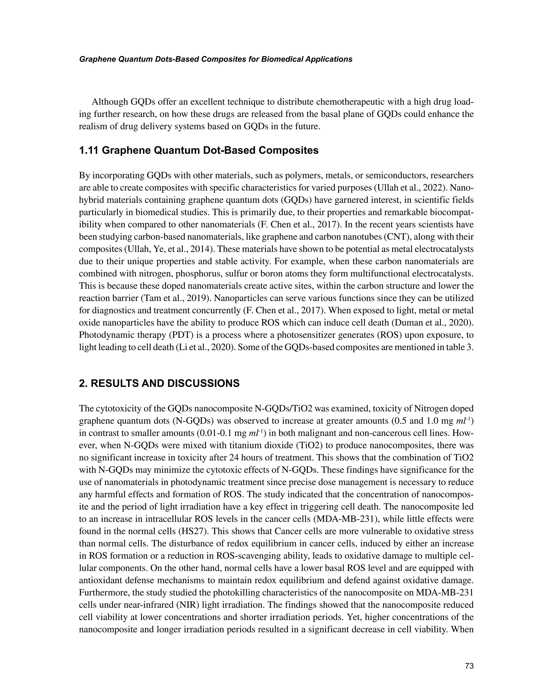 Graphene Quantum Dots in Biosensing, Bioimaging, and Cancer therapy | PDF