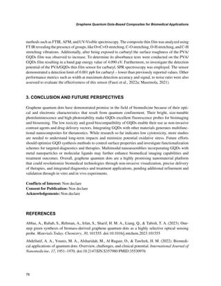 Graphene Quantum Dots in Biosensing, Bioimaging, and Cancer therapy | PDF