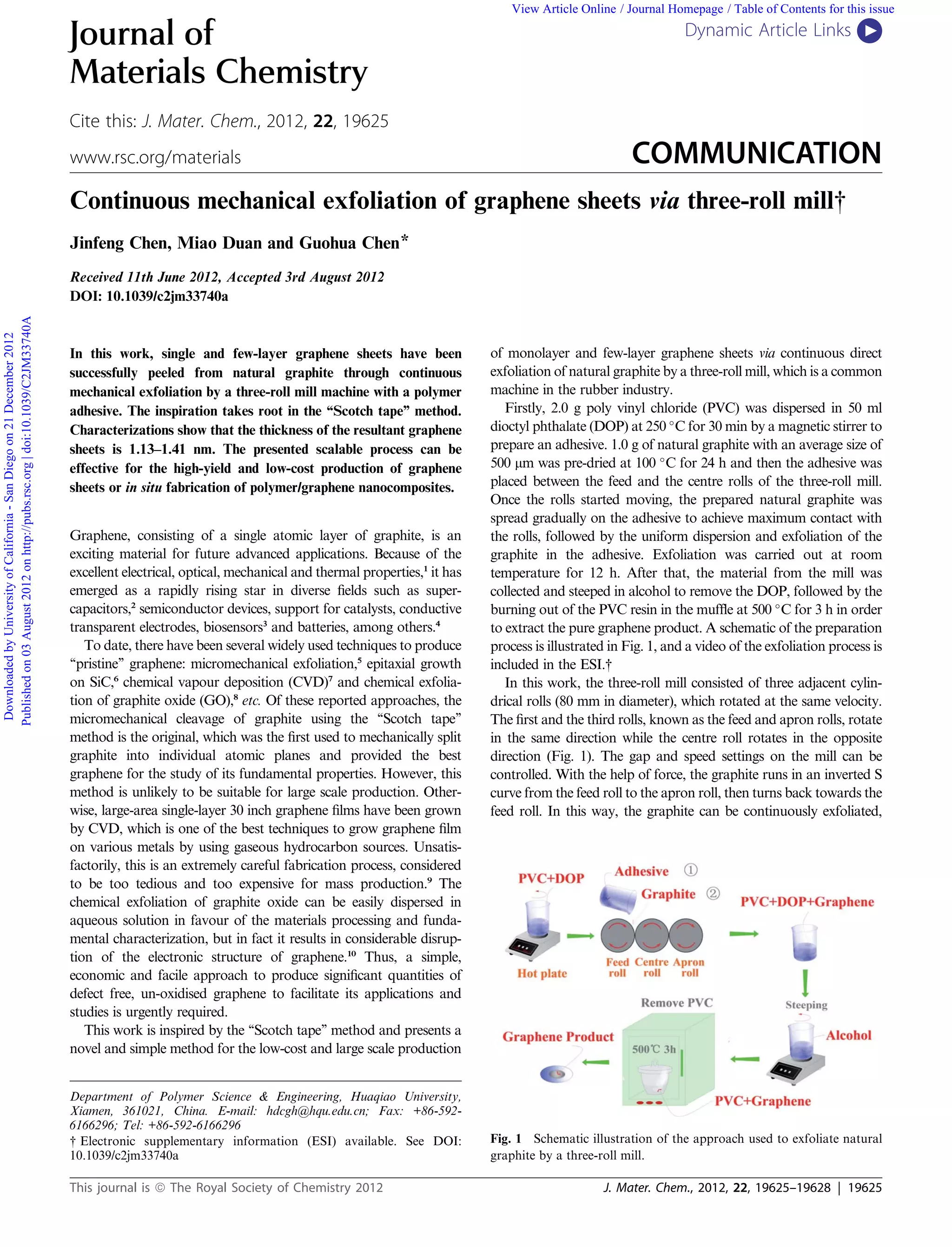 Graphene and three roll mill | PDF
