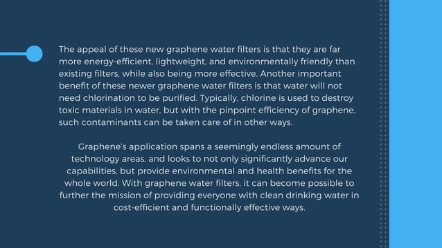 Graphene As A Water Filter | PPT