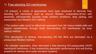 recent developments on Graphene oxide based membranes | PPTX