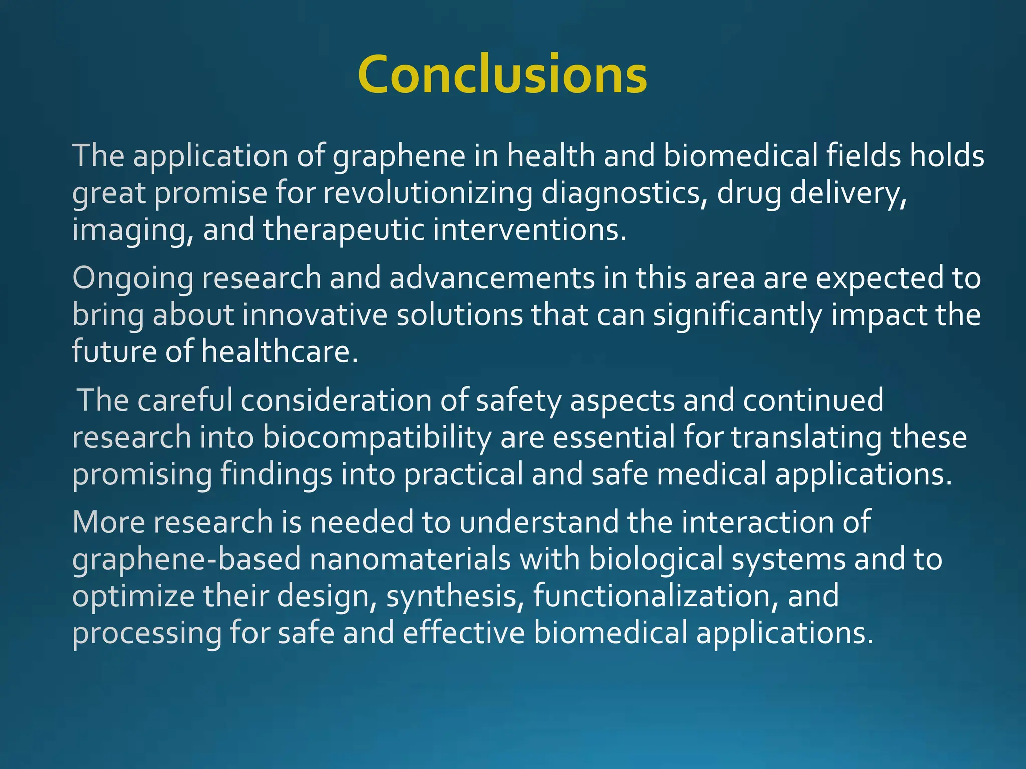 Application of GRAPHENE in Health and Biomedical_PRESENTATION.pptx